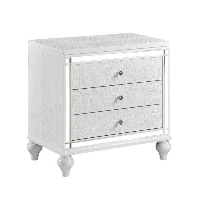 Homelegance Alonza Bright White 5 Piece Queen Bedroom Set With Led Lighting 1845Led 1 9
